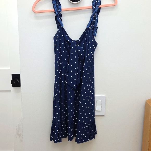 White Fox Boutique | Dresses | Whitw Fox Boutique Blue Polka Dot Dress ...
